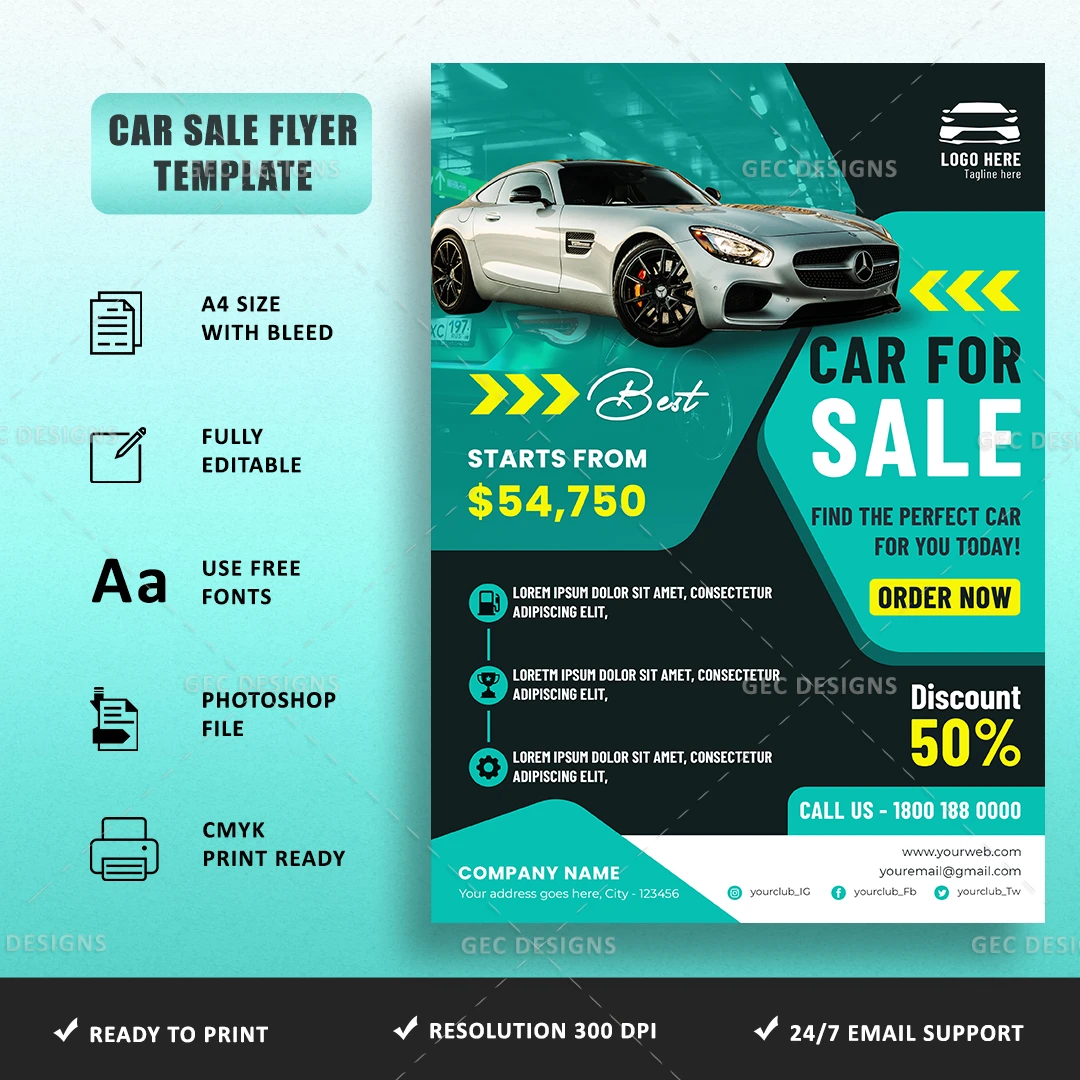 Car and Automotive Dealer flyer design | GEC Designs