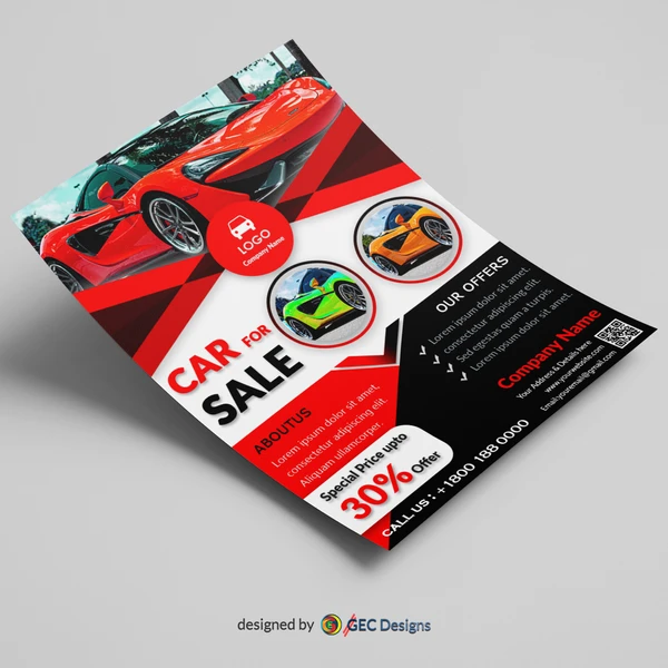Car Showroom Promotion Flyer Template | GEC Designs