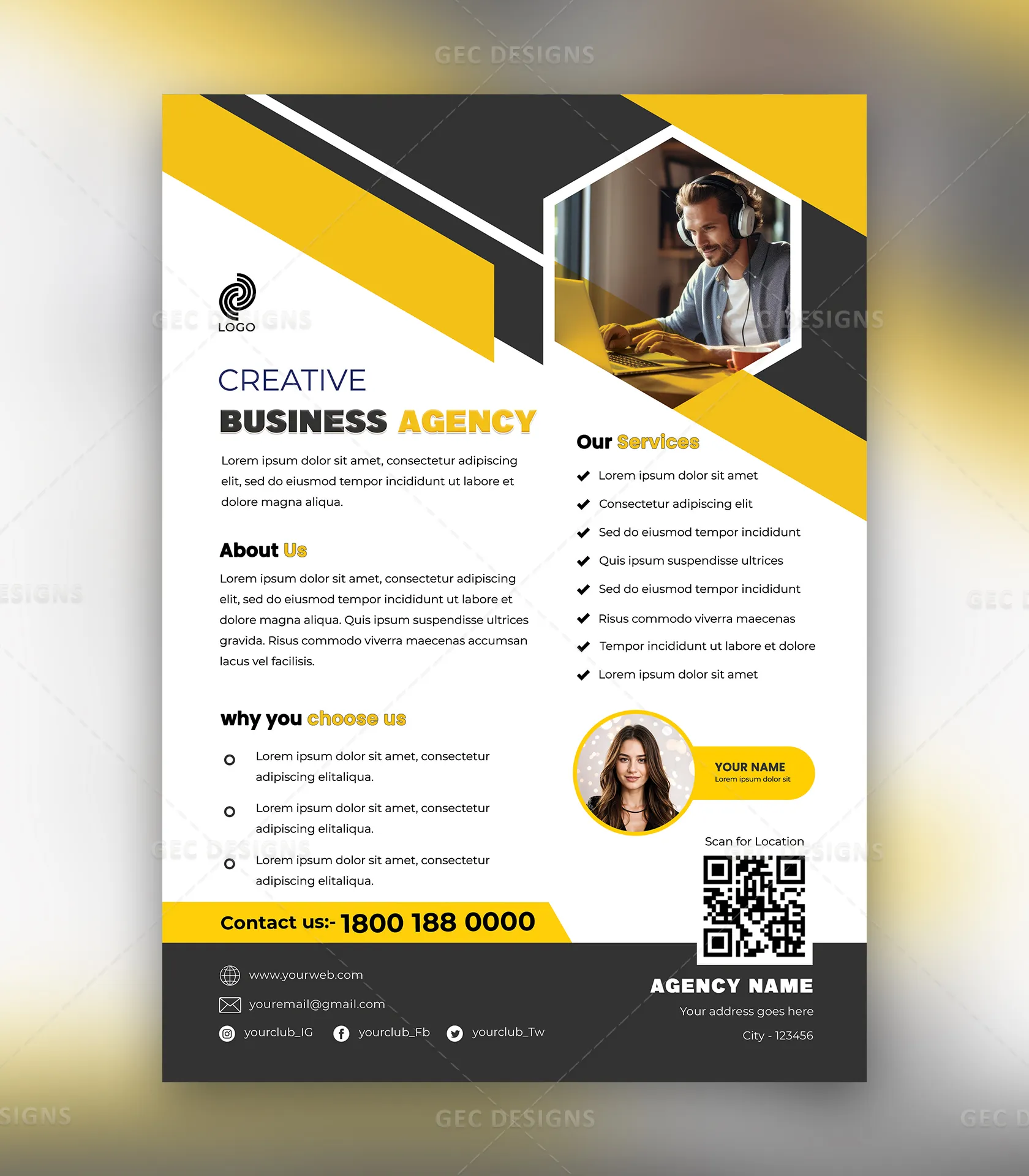 Creative Business agency Flyer template design - GEC Designs