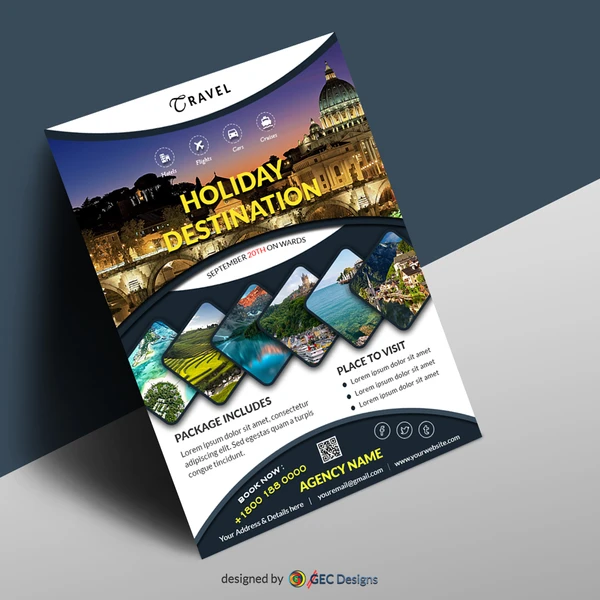 Holiday Destinations Travel Flyer Template | GEC Designs