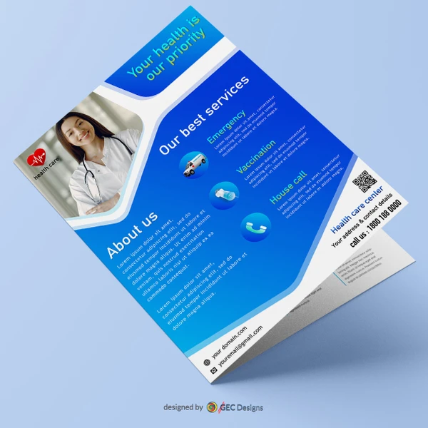 Medical healthcare center promotion flyer template | GEC Designs