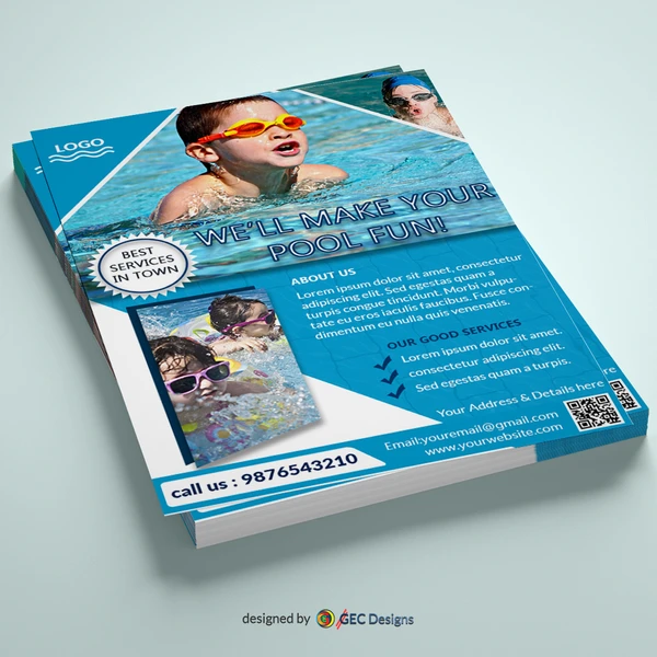 Pool Fun Swimming pool flyer Template | GEC Designs