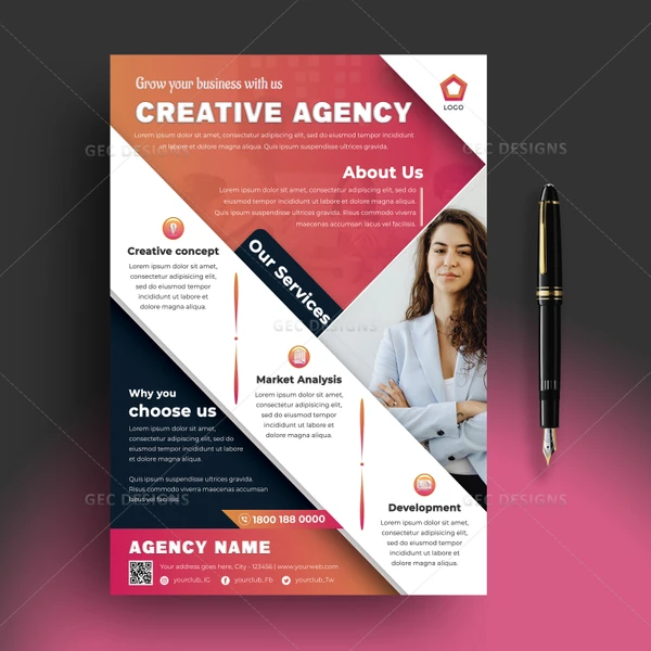 Spectacular creative business flyer template | GEC Designs