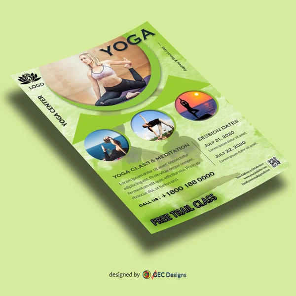 Yoga center promotion Flyer Template | GEC Designs