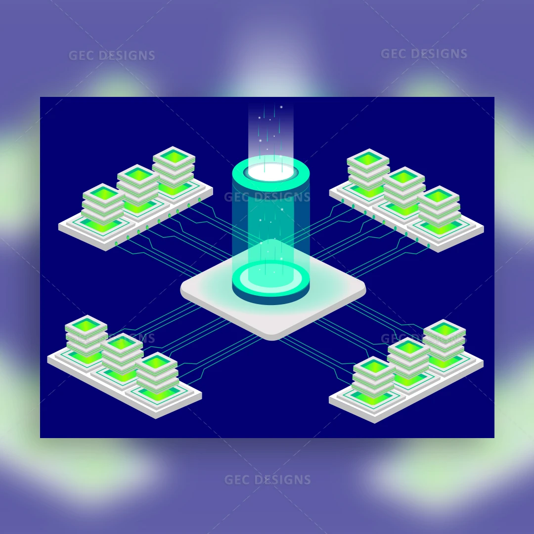 Isometric Illustration of Future-Ready Data center Infrastructure | GEC ...