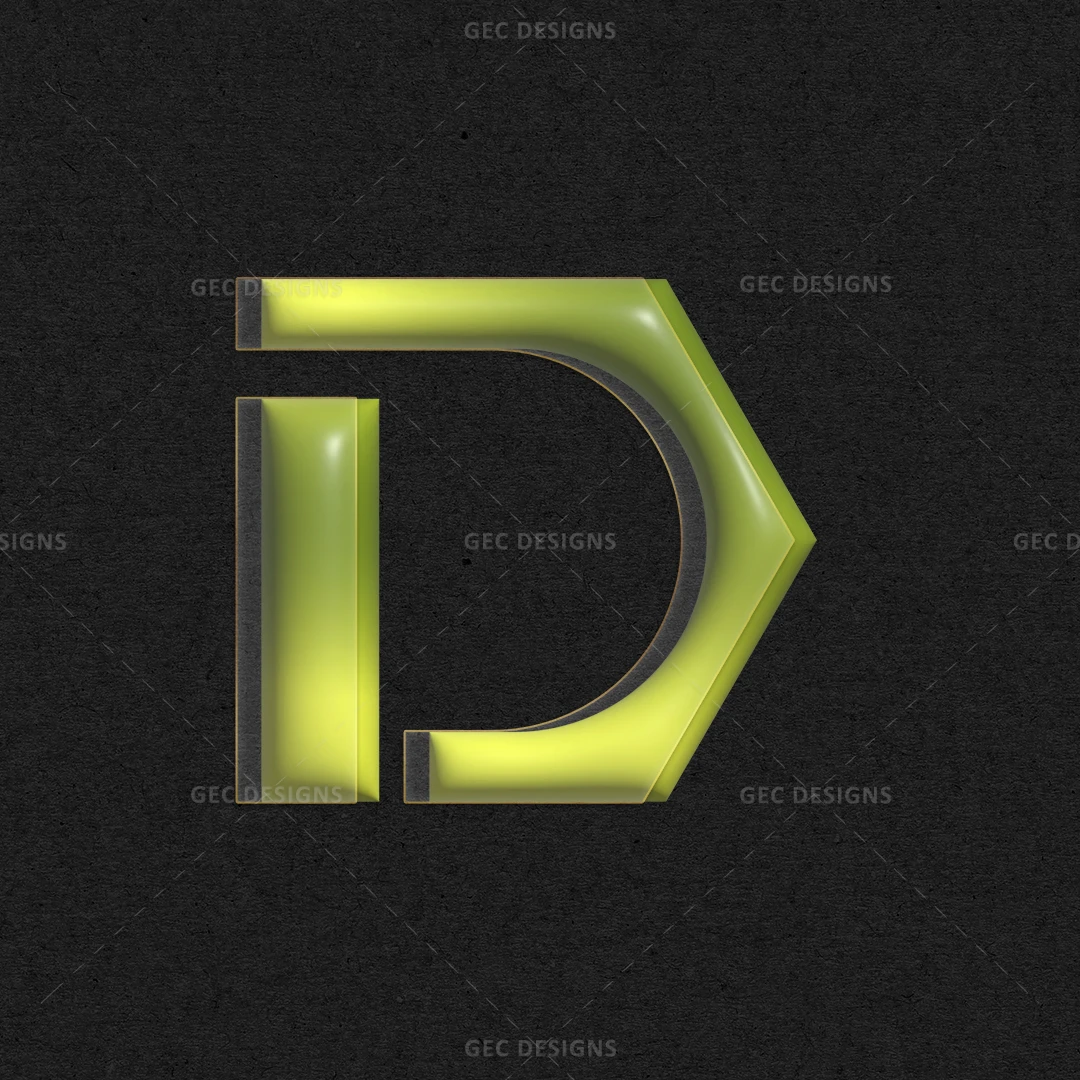 Geometric Alphabet D vector Logo Design | GEC Designs