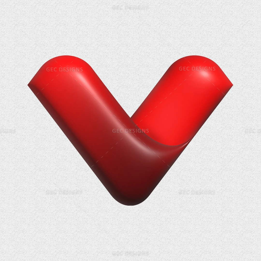 Minimalist 3D Logo Design Incorporating Letter V in Vector Format | GEC ...