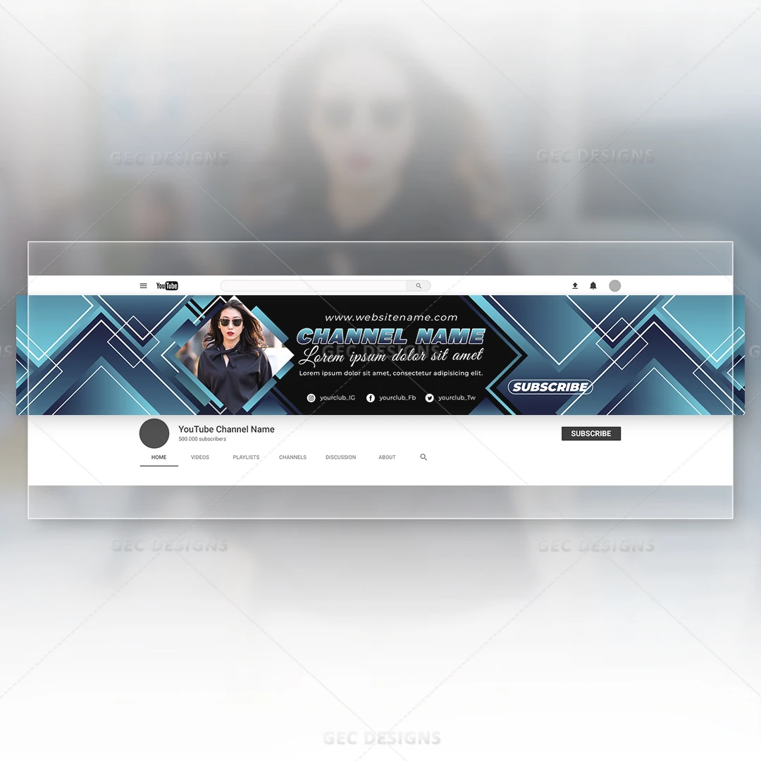 Boss Lady Vibes YouTube Channel Banner Template | GEC Designs