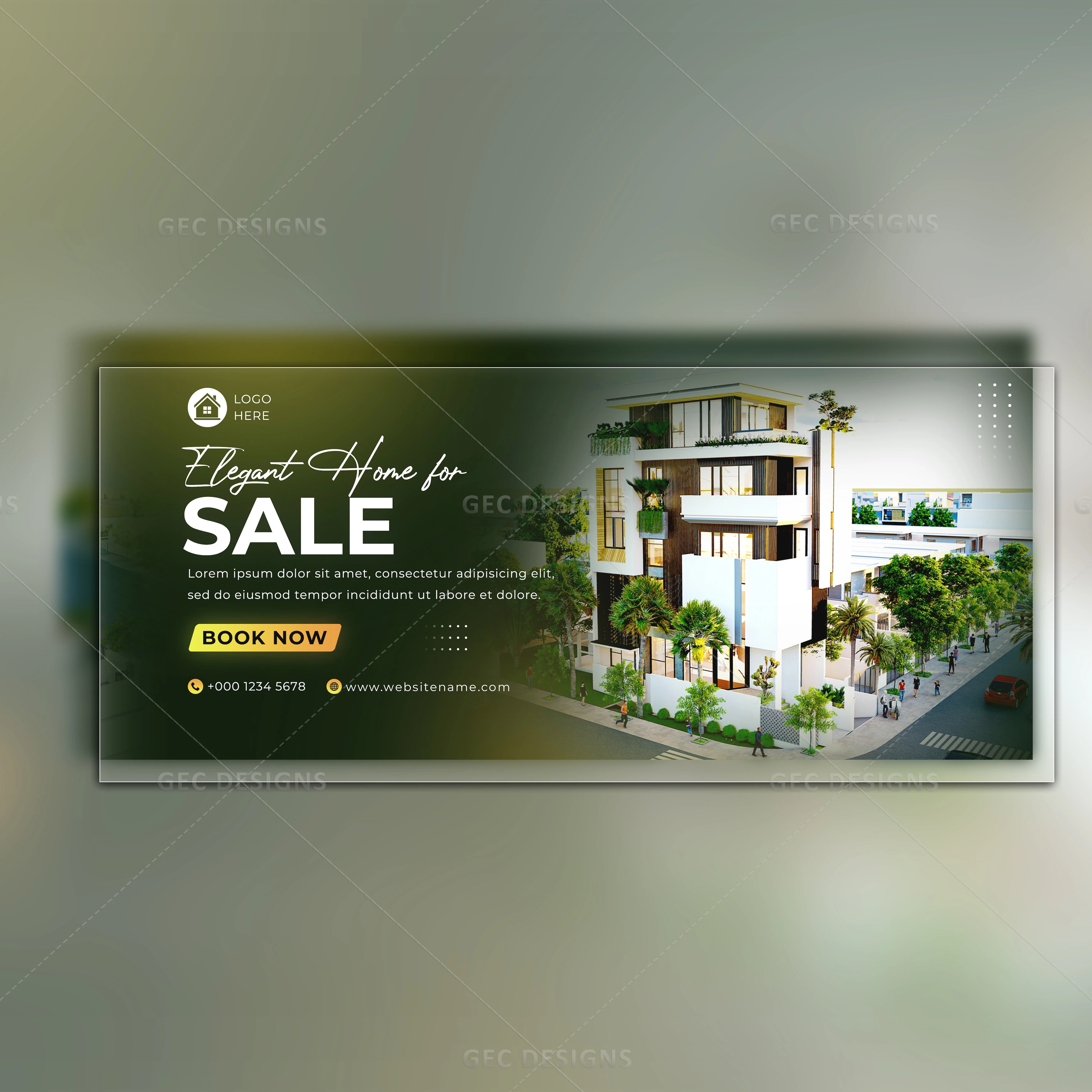 Business-Focused Real Estate Facebook Cover Image | GEC Designs