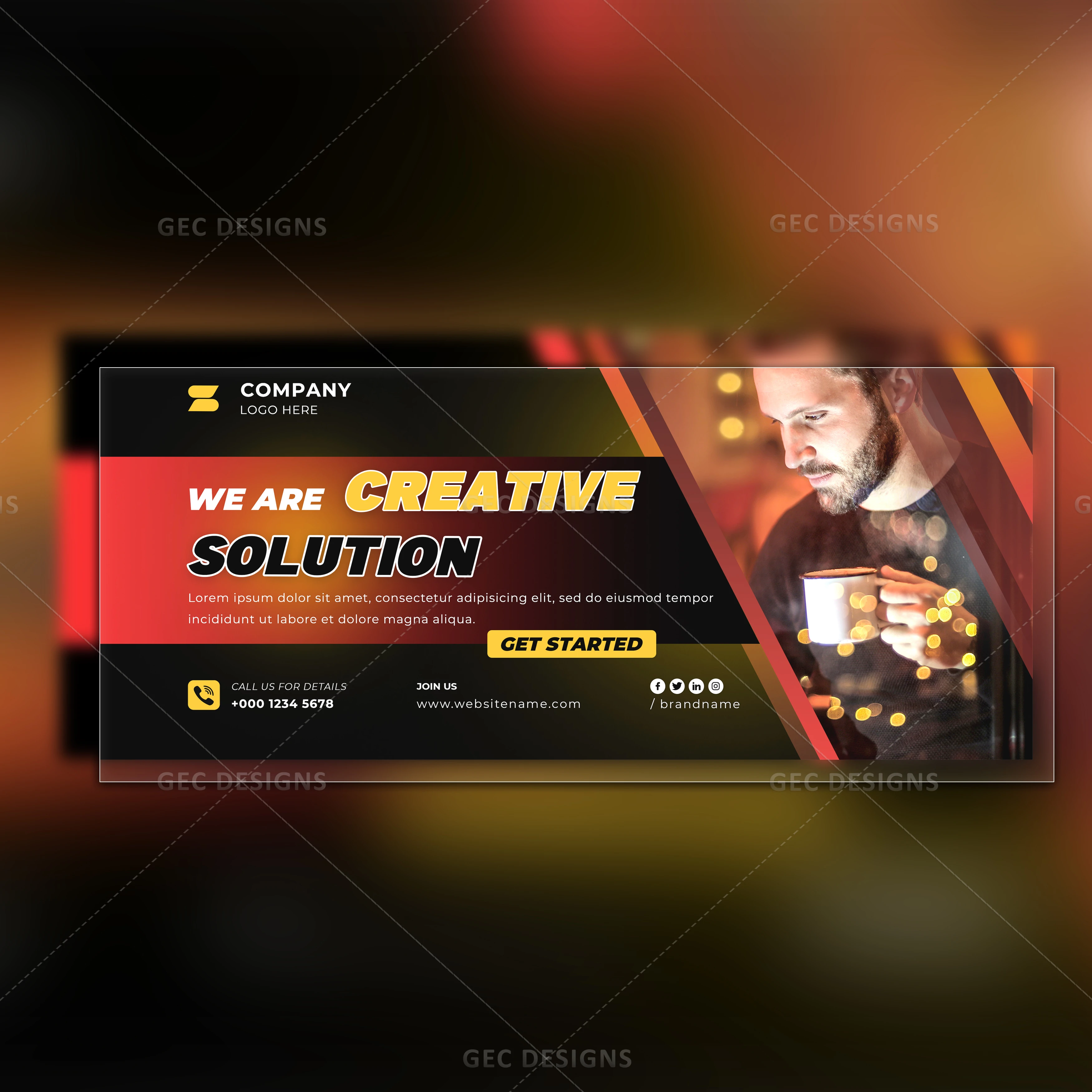 Creative solution business Facebook cover image | GEC Designs