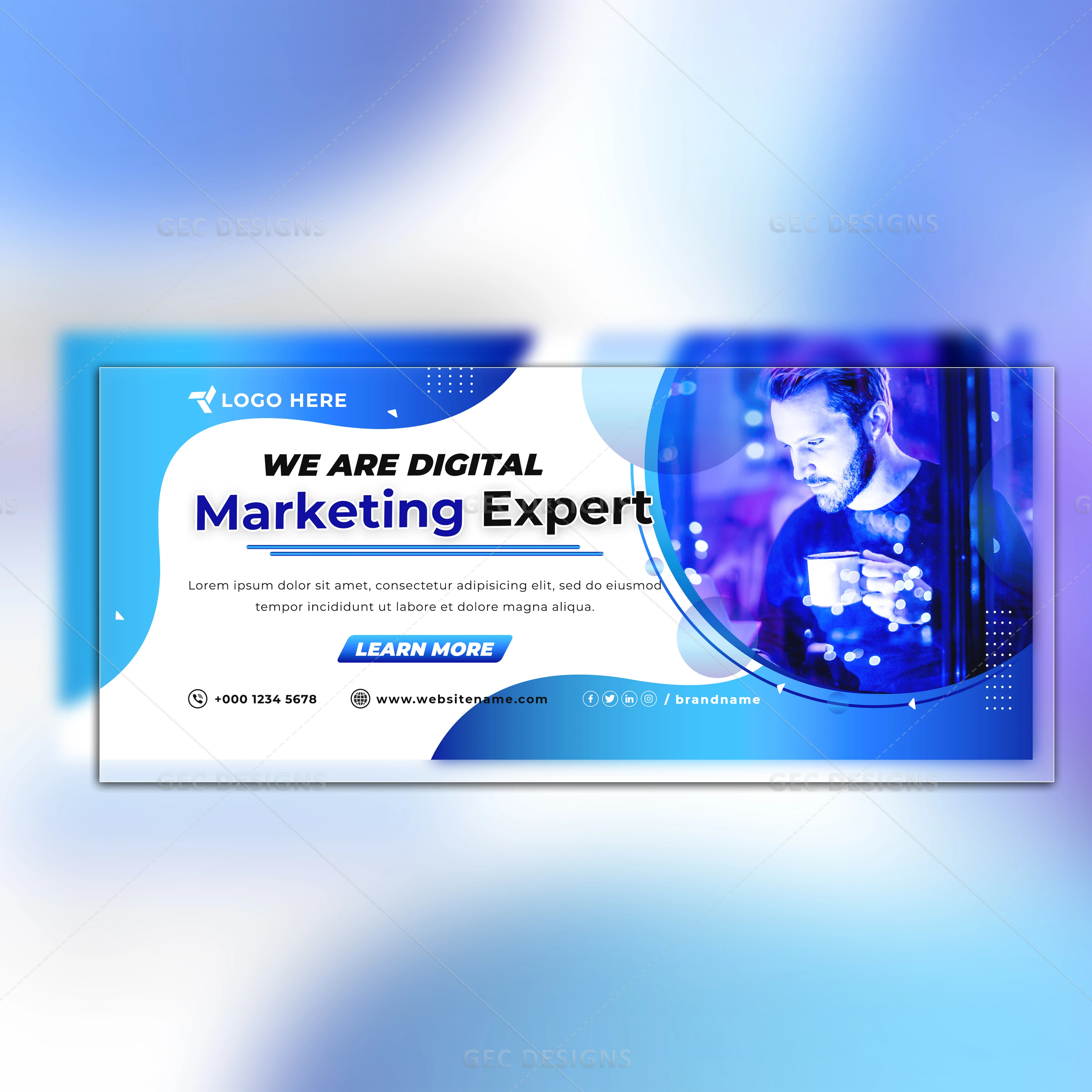 Facebook Cover PSD Template for Marketing Campaigns | GEC Designs