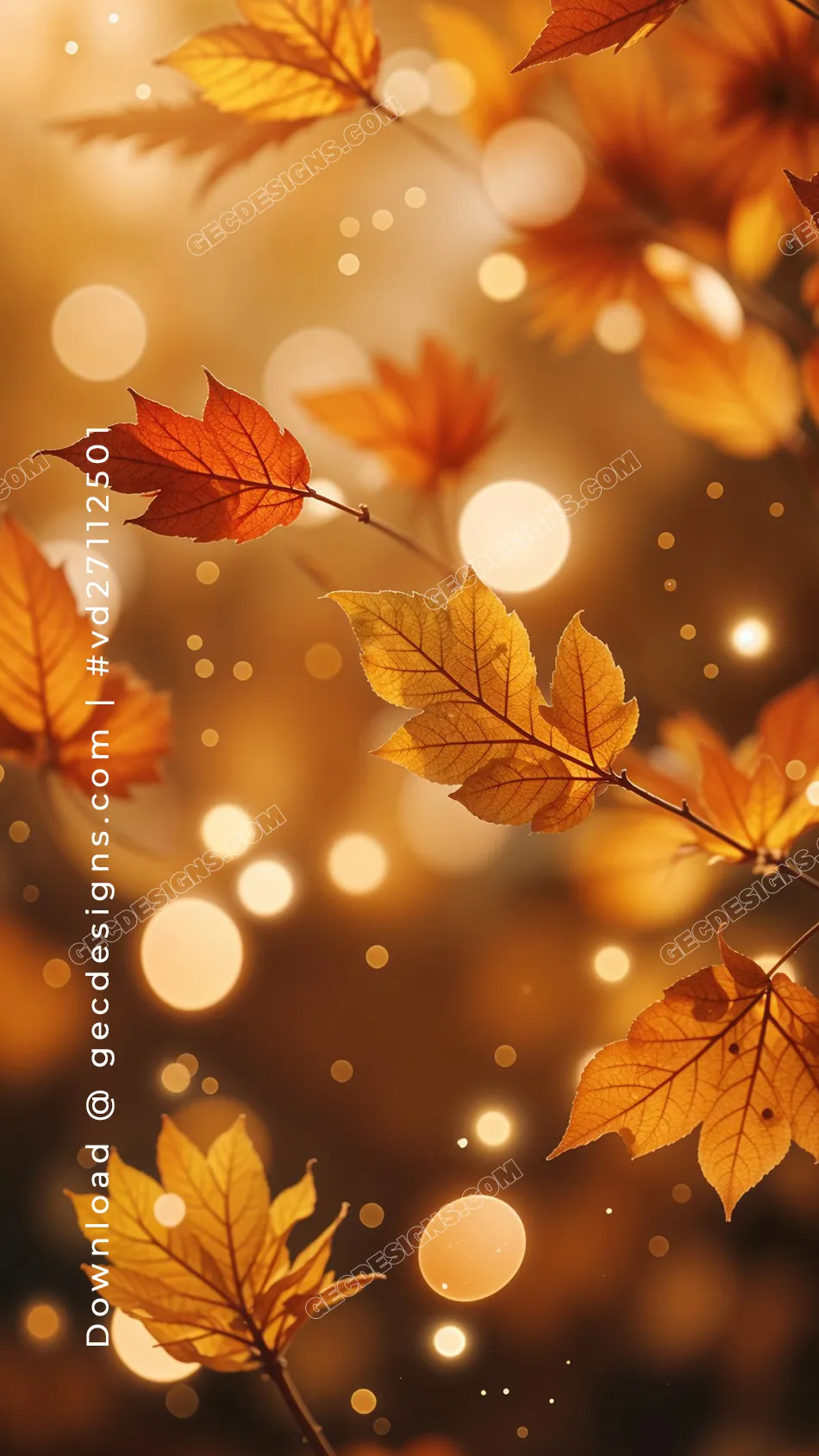 Cinematic Thanksgiving Falling Leaves Background Video for Reels ...