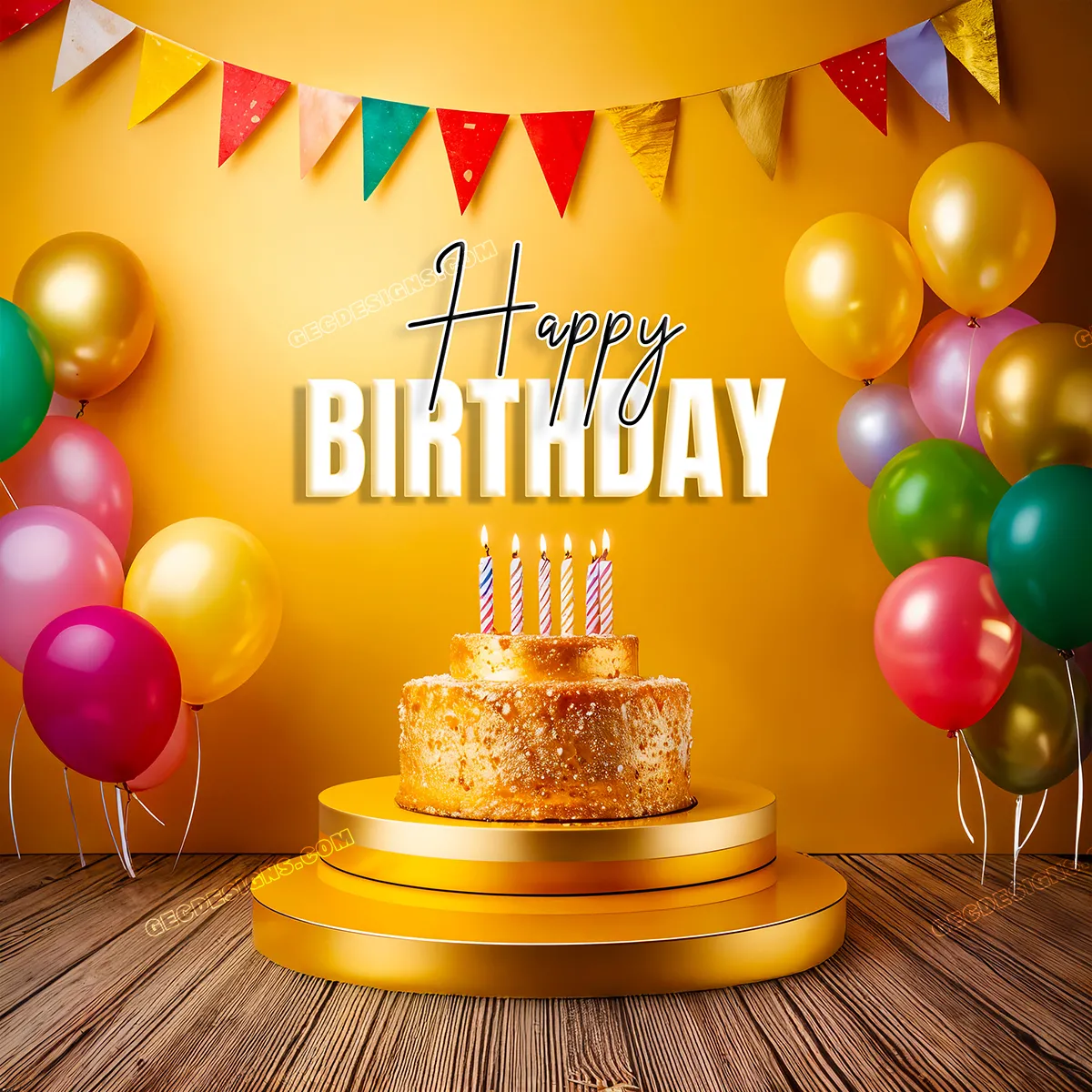 Happy Birthday Wishes Video with Delicious Cake, Balloons, and Cheerful ...