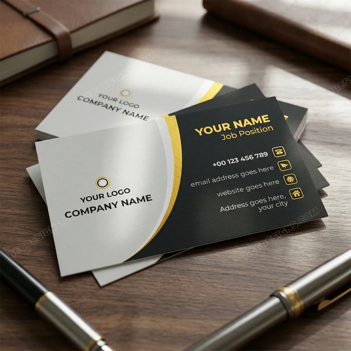 Elegant Visiting card design for creative professionals - GEC Designs