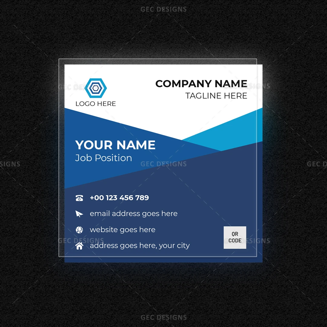 Innovative and Trendy Square Business Card Template | GEC Designs