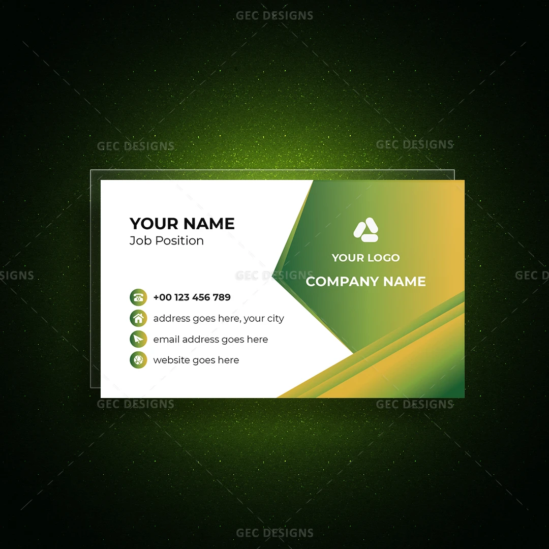 Minimalistic Geometric Business Card Template | GEC Designs