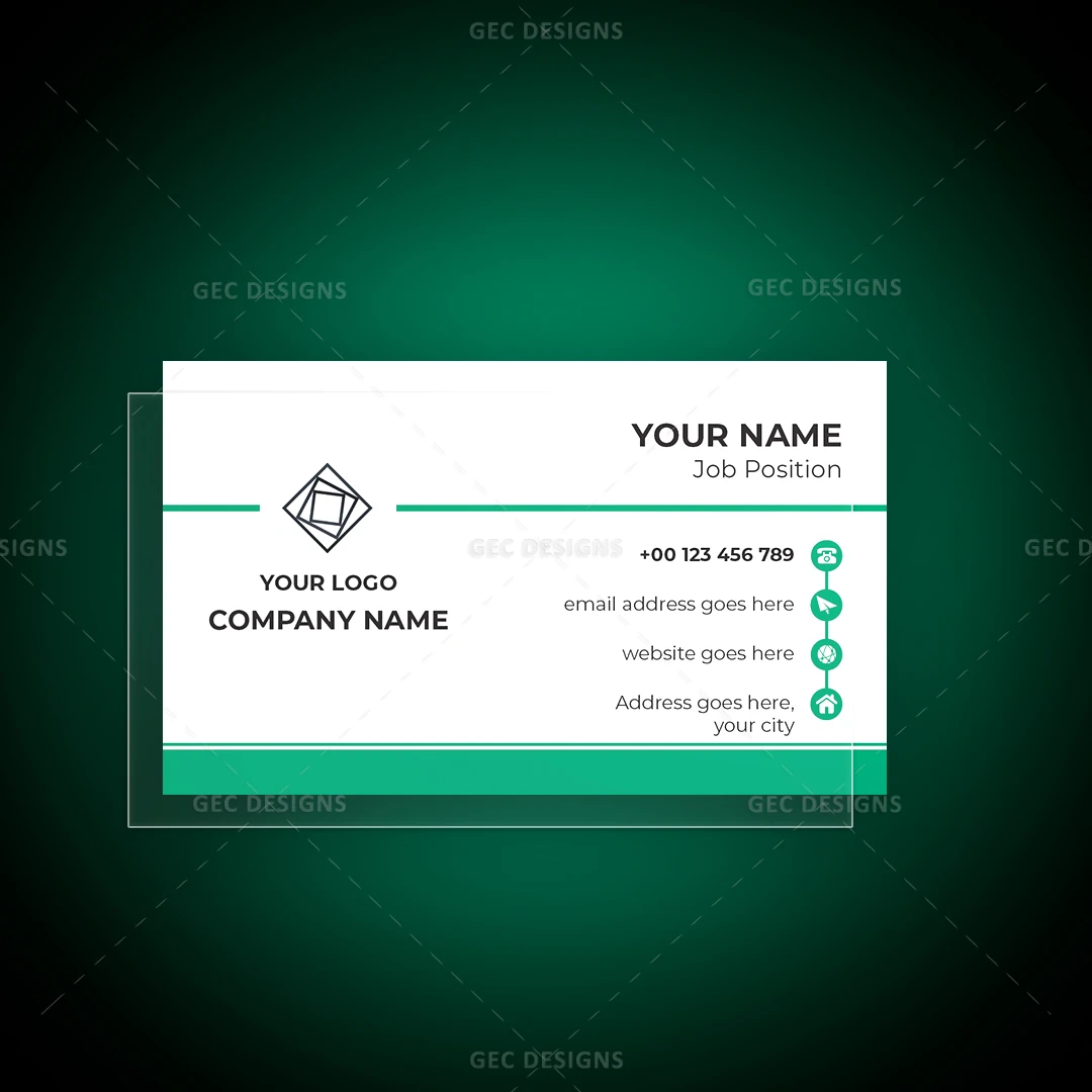 Minimalistic professional business card template | GEC Designs
