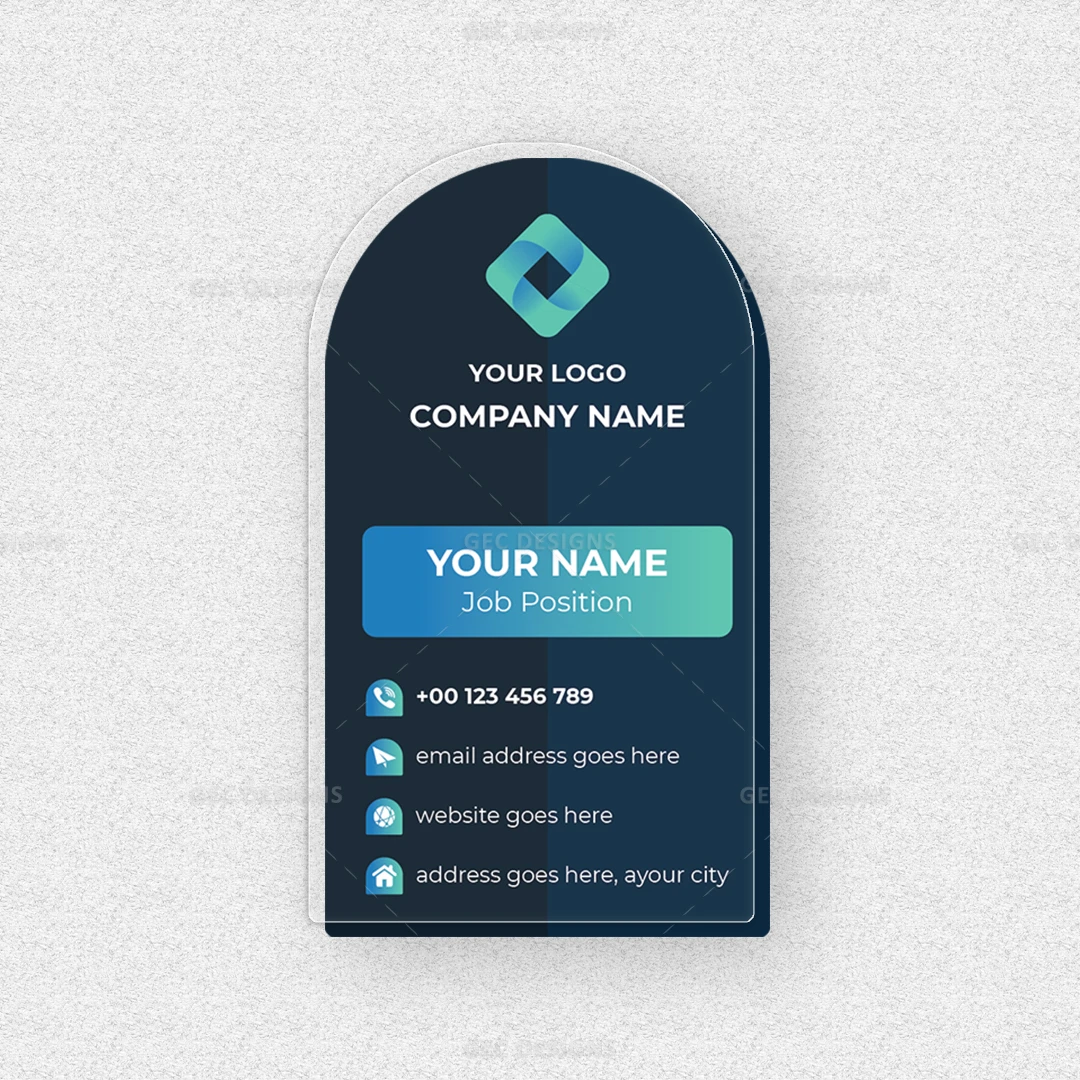 Modern and Minimalist U-Shaped Business Card Design | GEC Designs