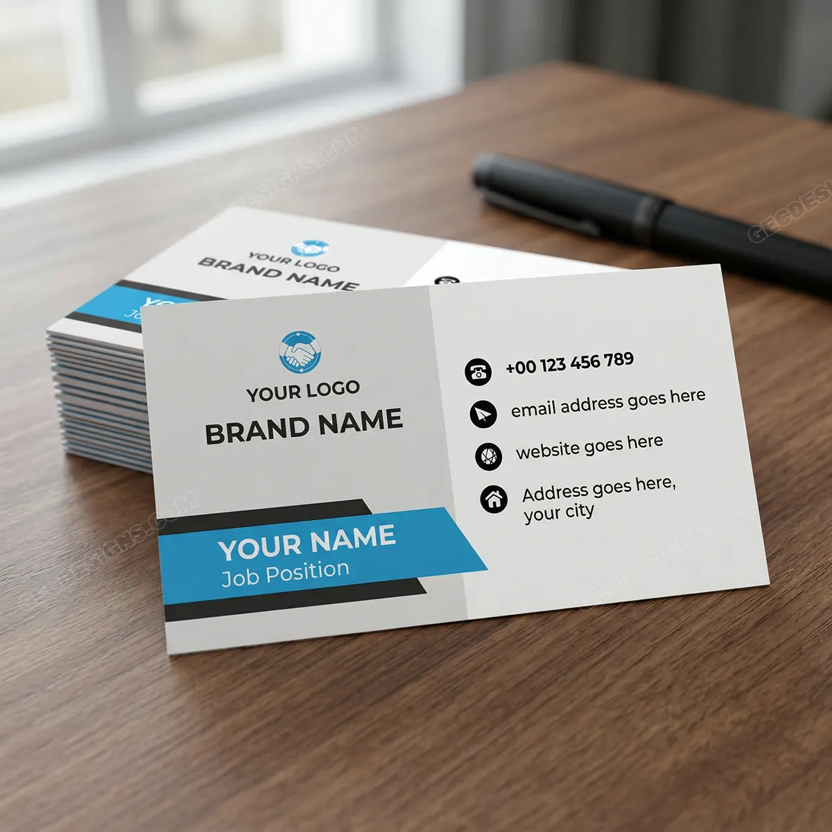 Simple and Clean Light Blue Business Card Template for Modern ...