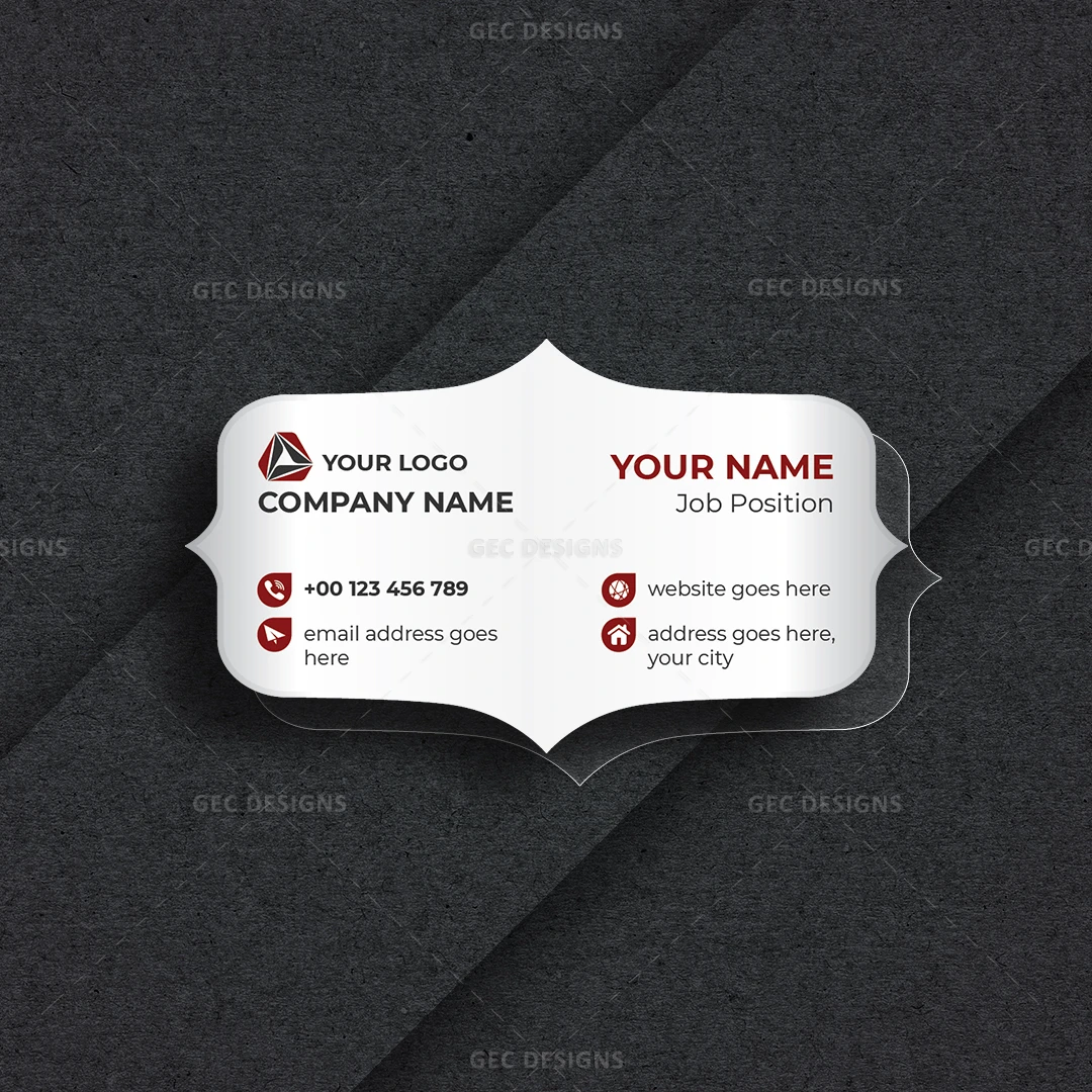 Tailored to Your Brand Custom-Shaped Business Card Template | GEC Designs