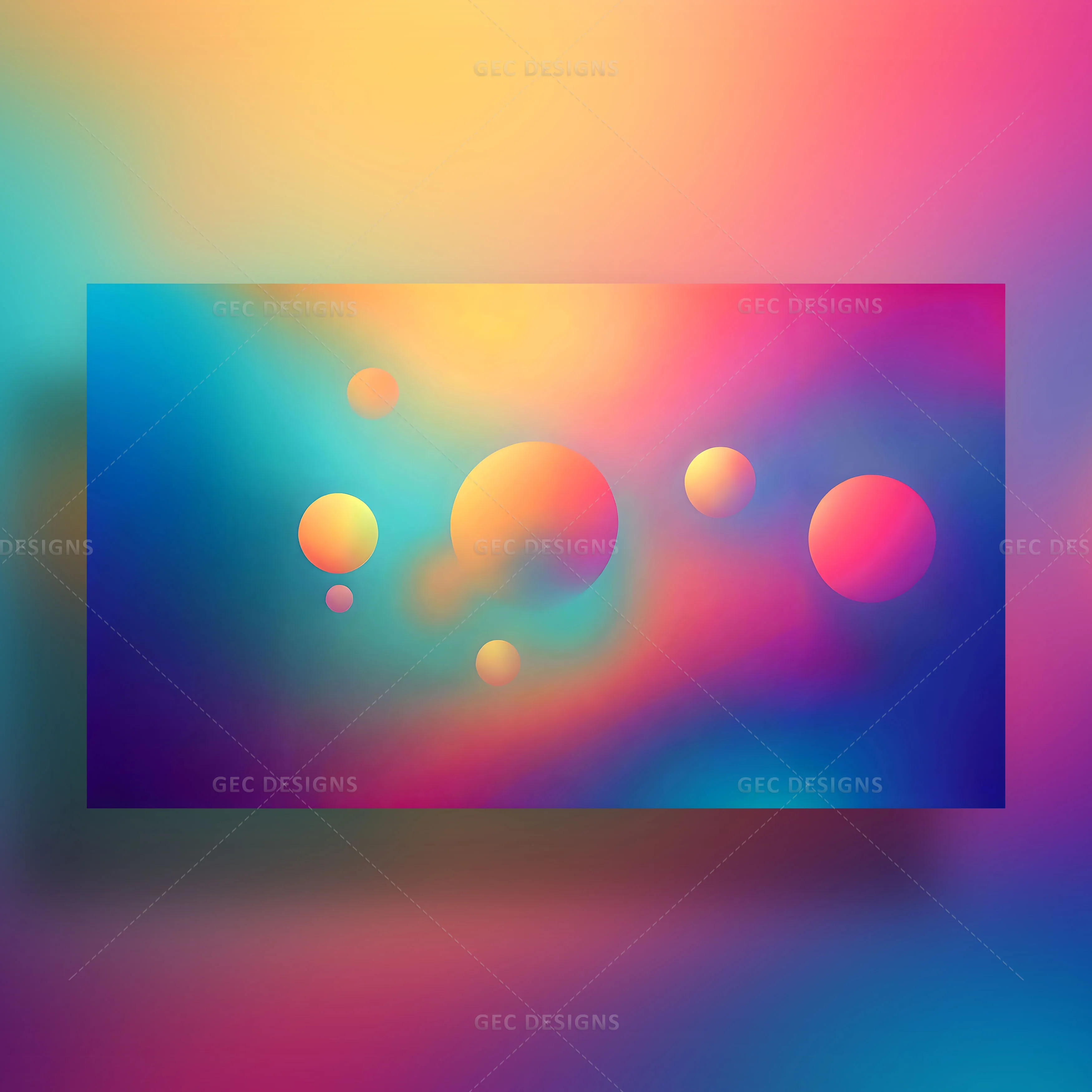 Abstract colorful gradients bubble background AI Generated wallpaper | GEC Designs