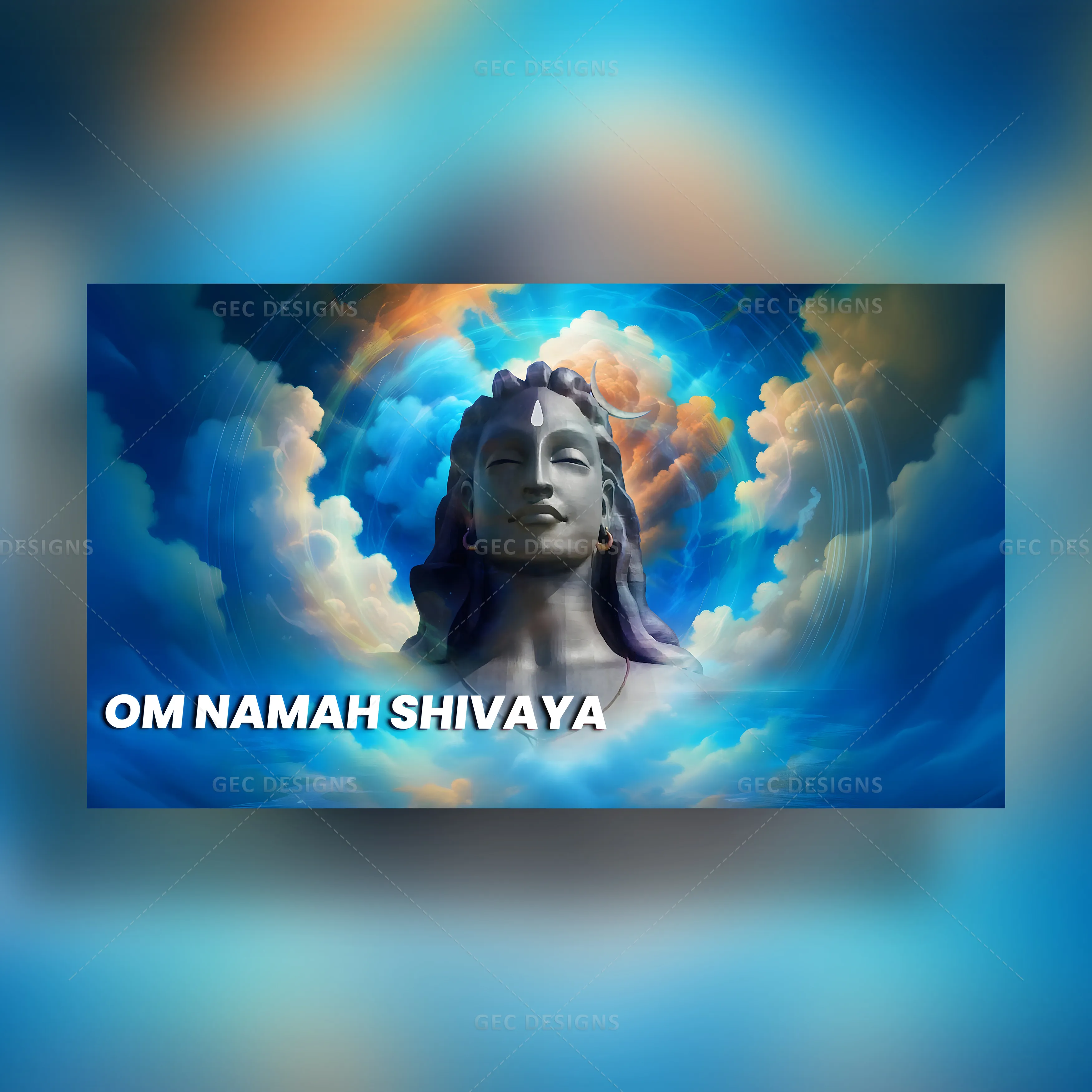 Adiyogi Shiva wallpaper with dust effect background | GEC Designs