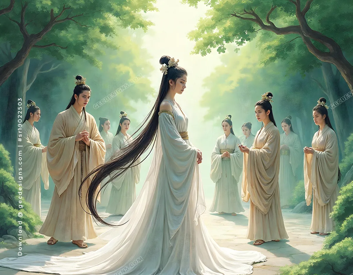 Beautiful Chinese princess in traditional attire AI Generated, Human ...