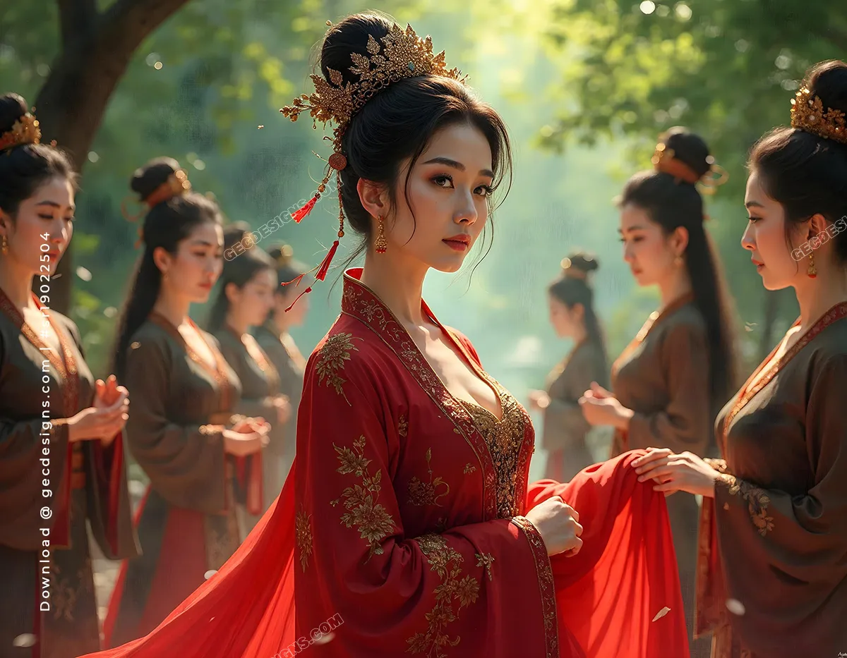 Beautiful Chinese princess with traditional attire AI Generated, Human ...