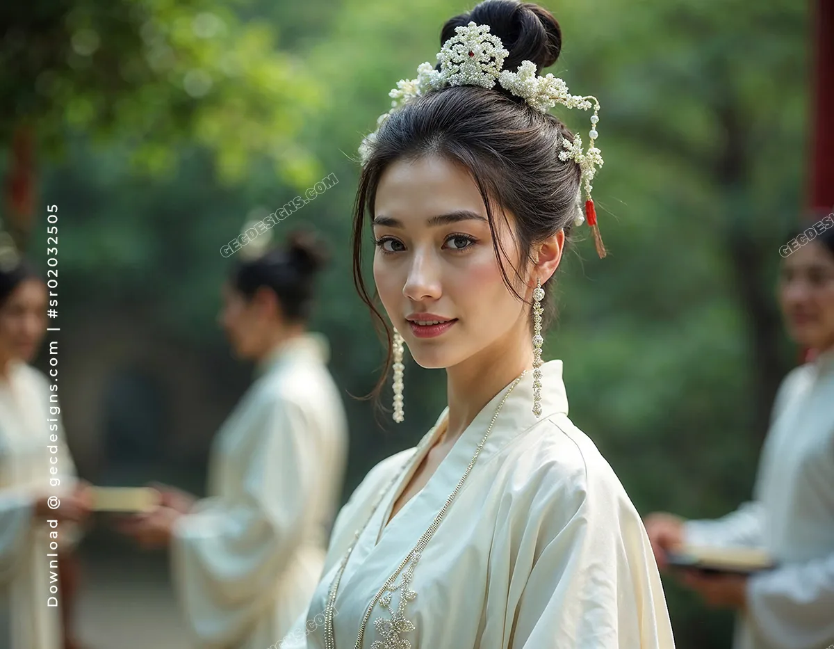 Beautiful Chinese Princess with traditional hanfu AI Generated with ...