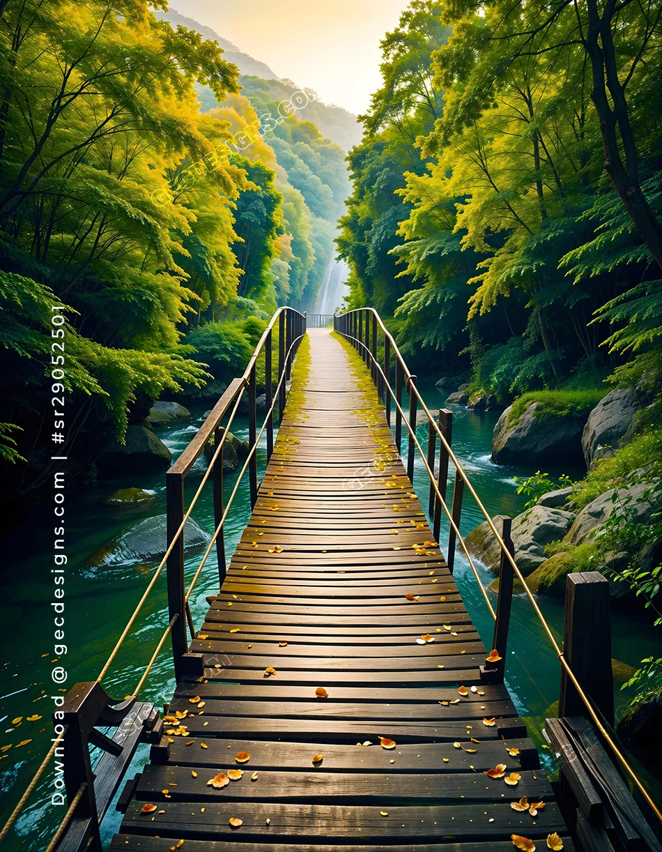 Beautiful Good Morning image with a wooden bridge in the forest - GEC ...