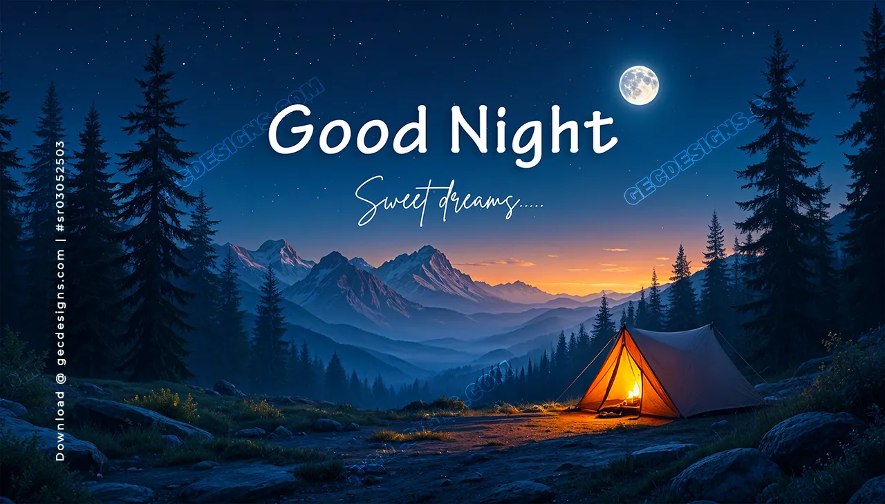 Beautiful Good Night image with a natural background - GEC Designs
