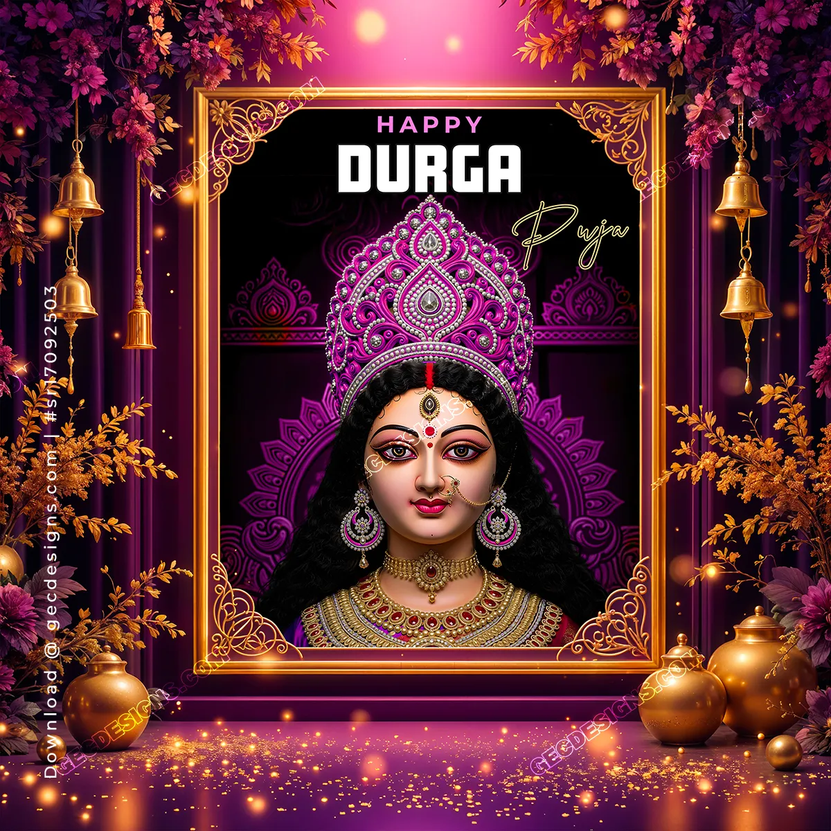 Beautiful Happy Navratri 2025 Images of Maa Durga for Festive Greetings and Puja Wishes - GEC ...