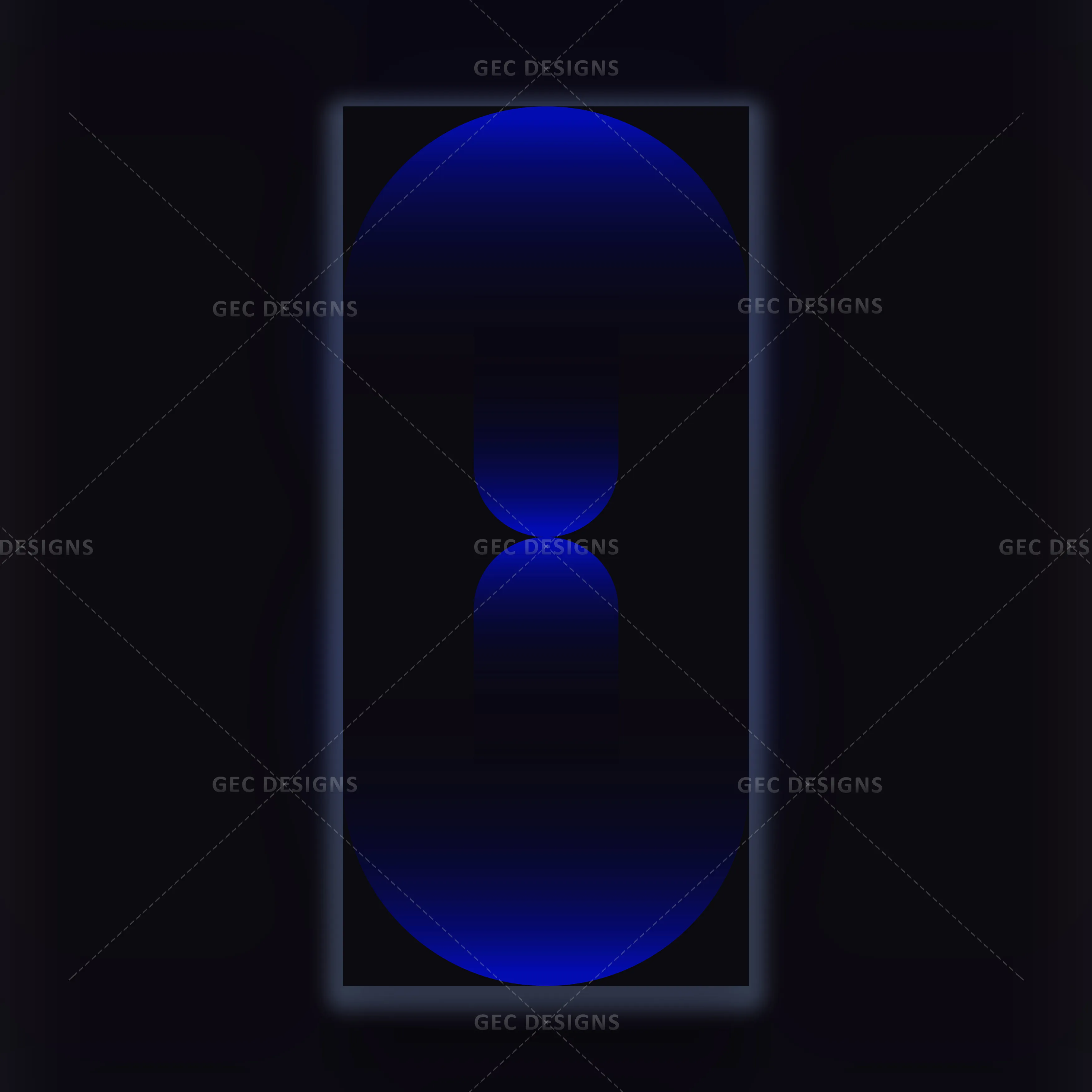 Blue abstract circle dark theme background iPhone wallpaper | GEC Designs