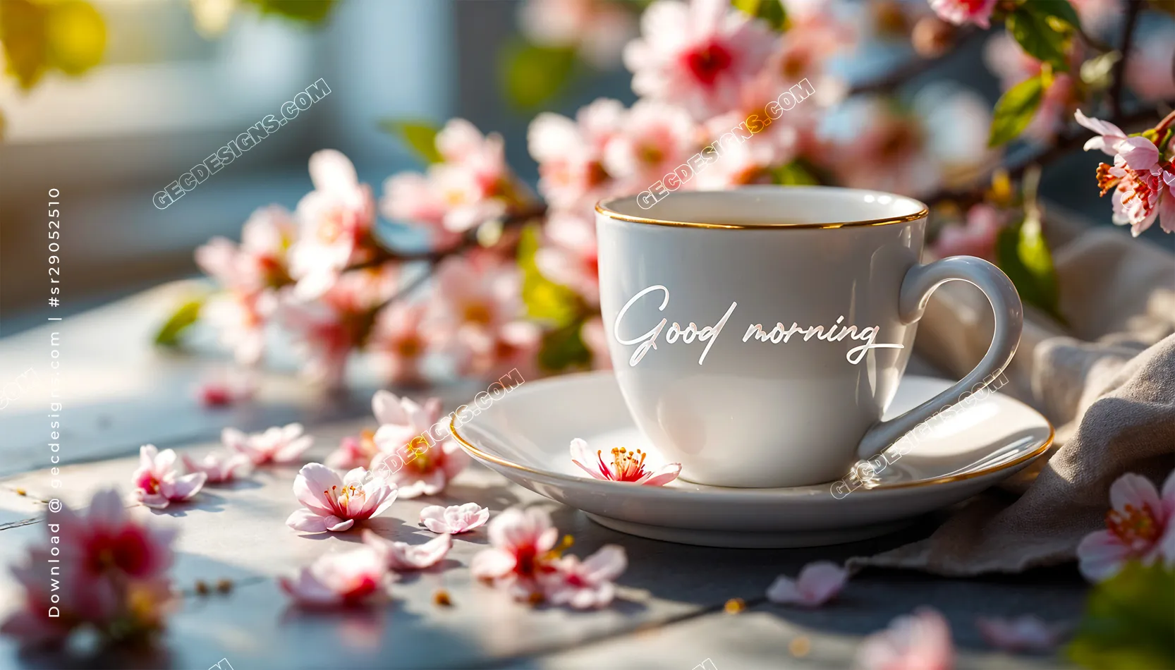 Cherry Blossom, Coffee Good Morning image - GEC Designs