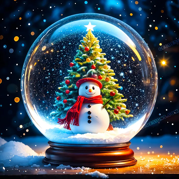 Christmas wallpaper, Crystal ball with sparking decorated Christmas ...