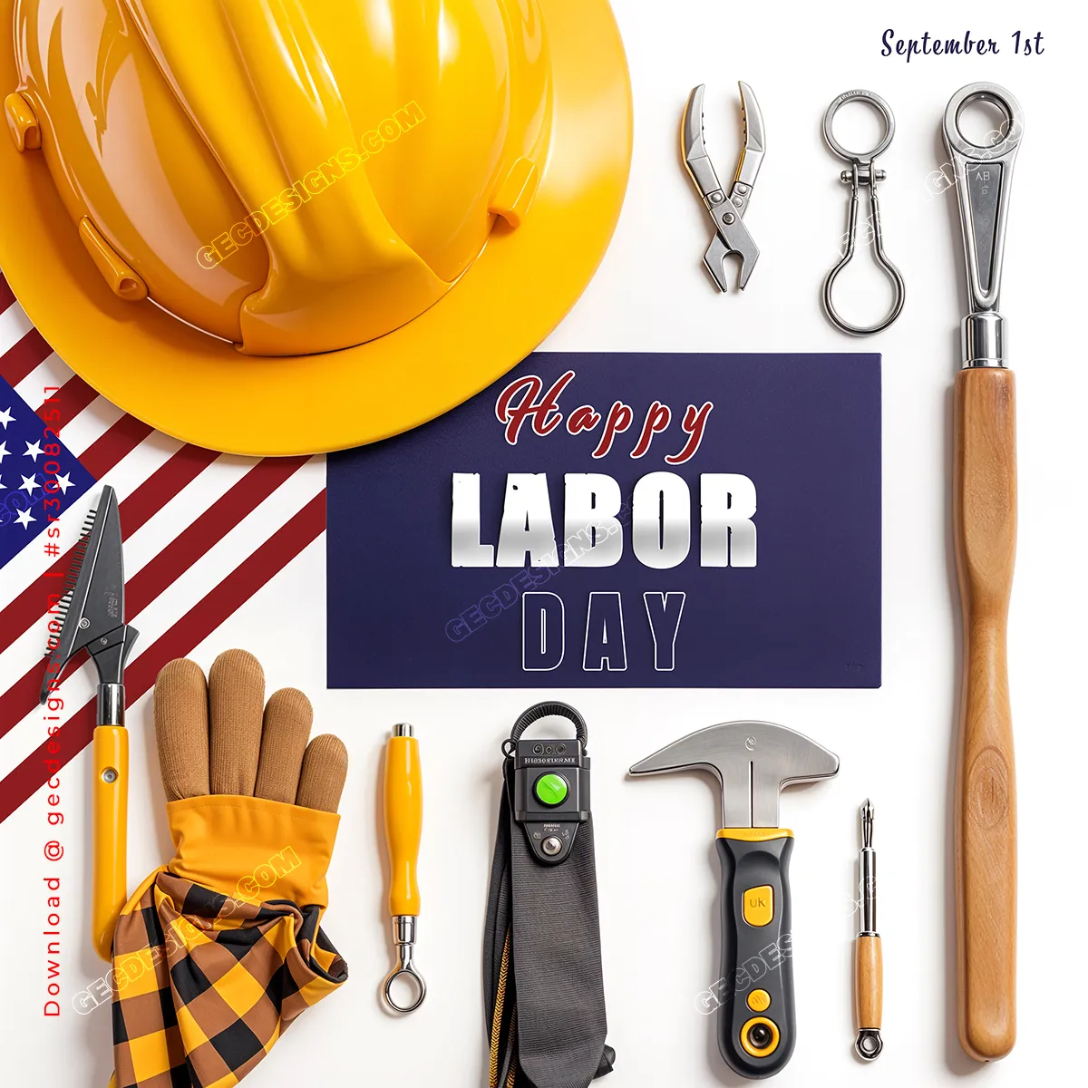 Creative American Labor Day Greeting Card for the September 1st ...
