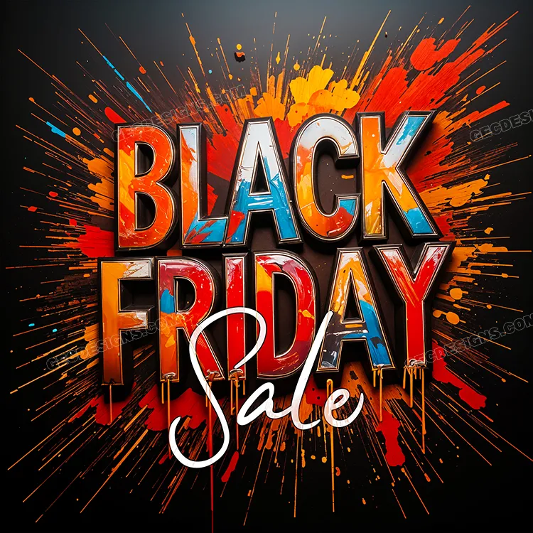Creative black Friday sale poster design paint splash background | GEC ...