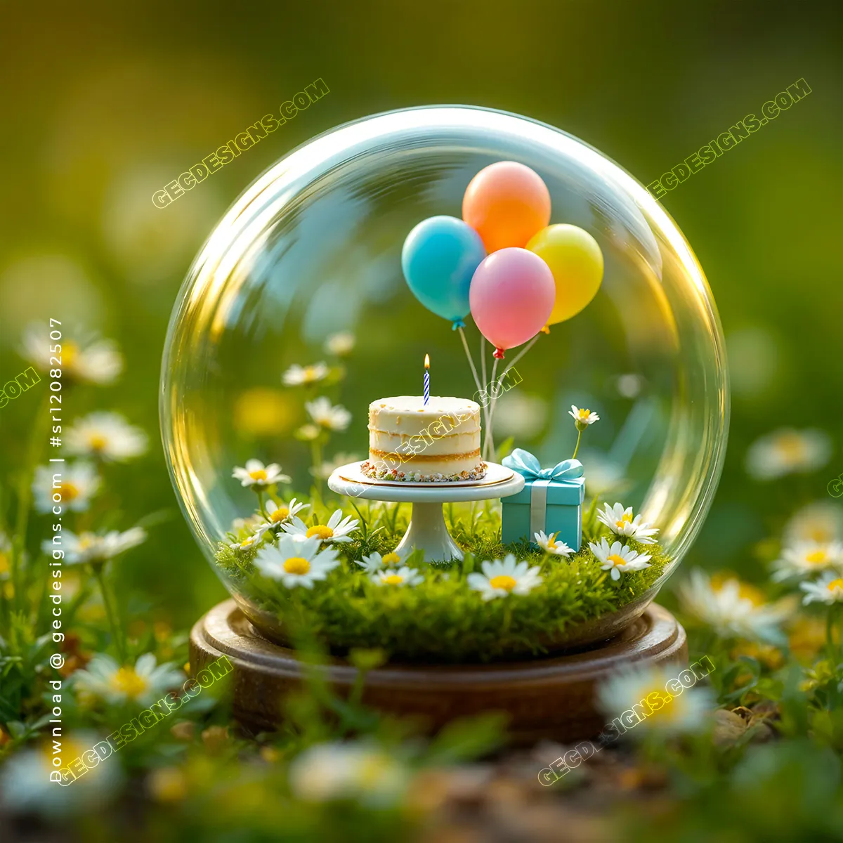 Creative Happy Birthday Wishes Image with Cake, Balloons, and Flowers ...