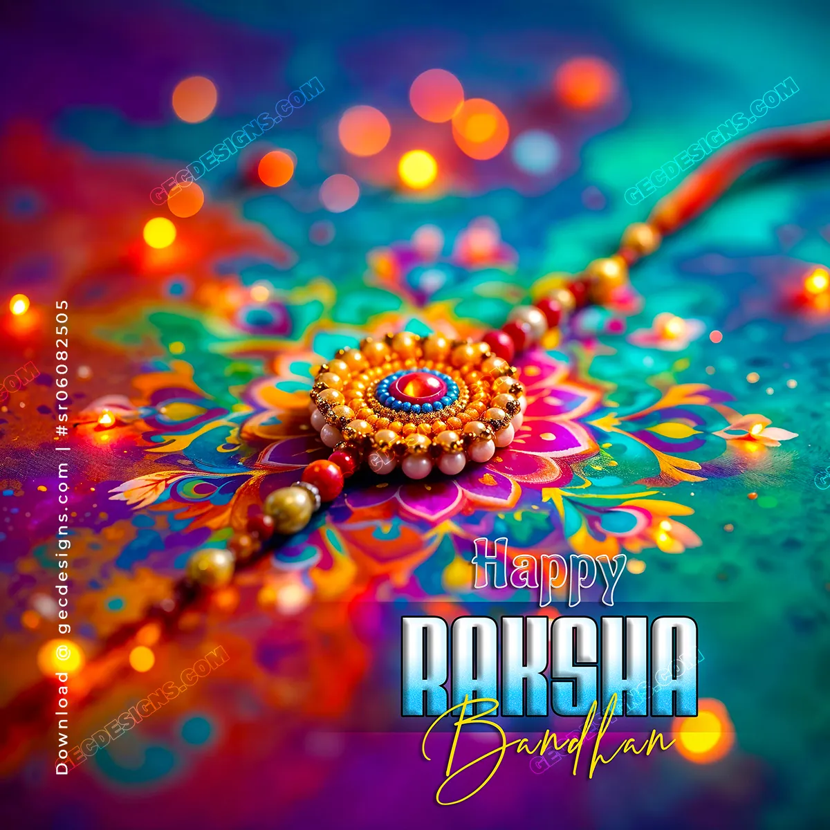 Creative Raksha Bandhan Image, with Decorative Rakhi on Mandala Art and ...