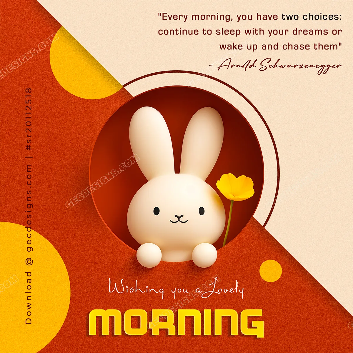 Cute and Motivational Happy Morning Image with an Adorable Bunny to ...