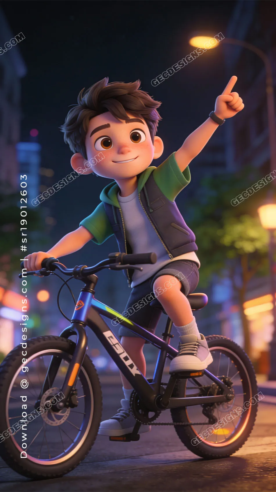 Cute Cartoon Girl Illustration with Colorful Background for Kids and ...