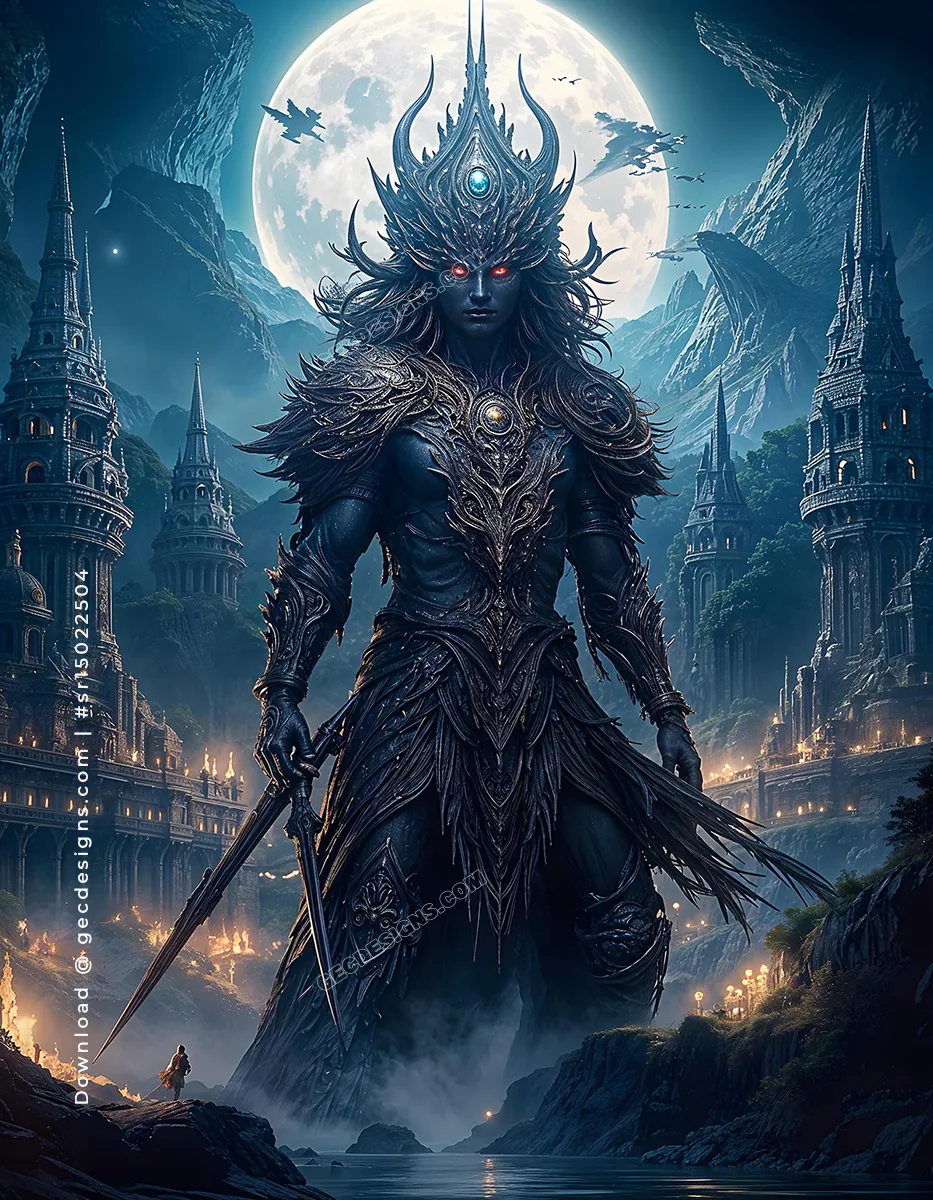 Dark fantasy evil scary demon AI Generated wallpaper | GEC Designs