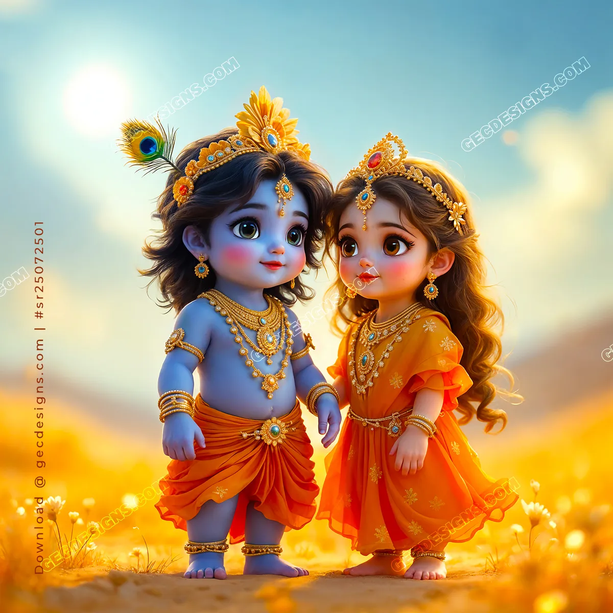 Cute Radha Krishna HD wallpaper - GEC Designs