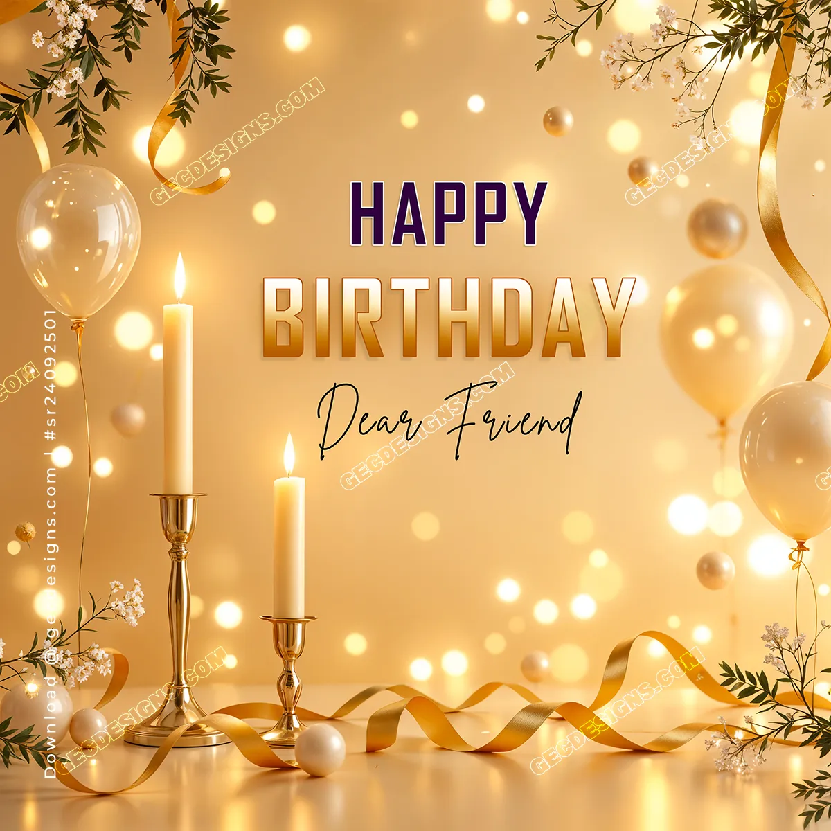 Happy Birthday Wishes Image with Colorful Cake, Balloons, and Candles ...