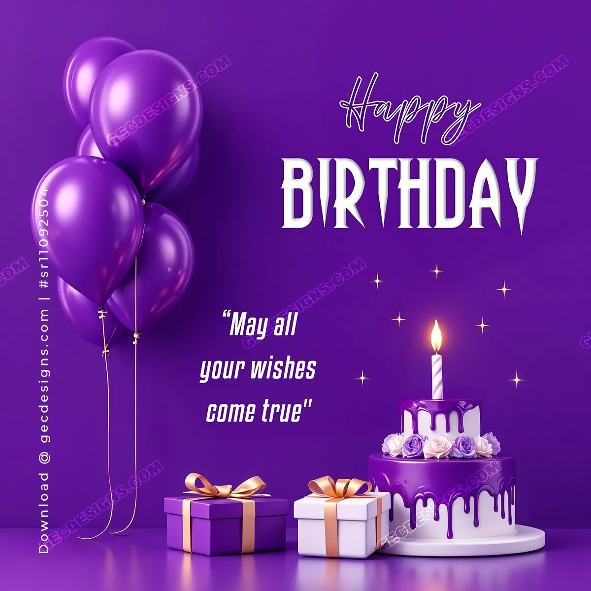 Purple Happy Birthday Birthday Flyer Purple Images Browse 15 895