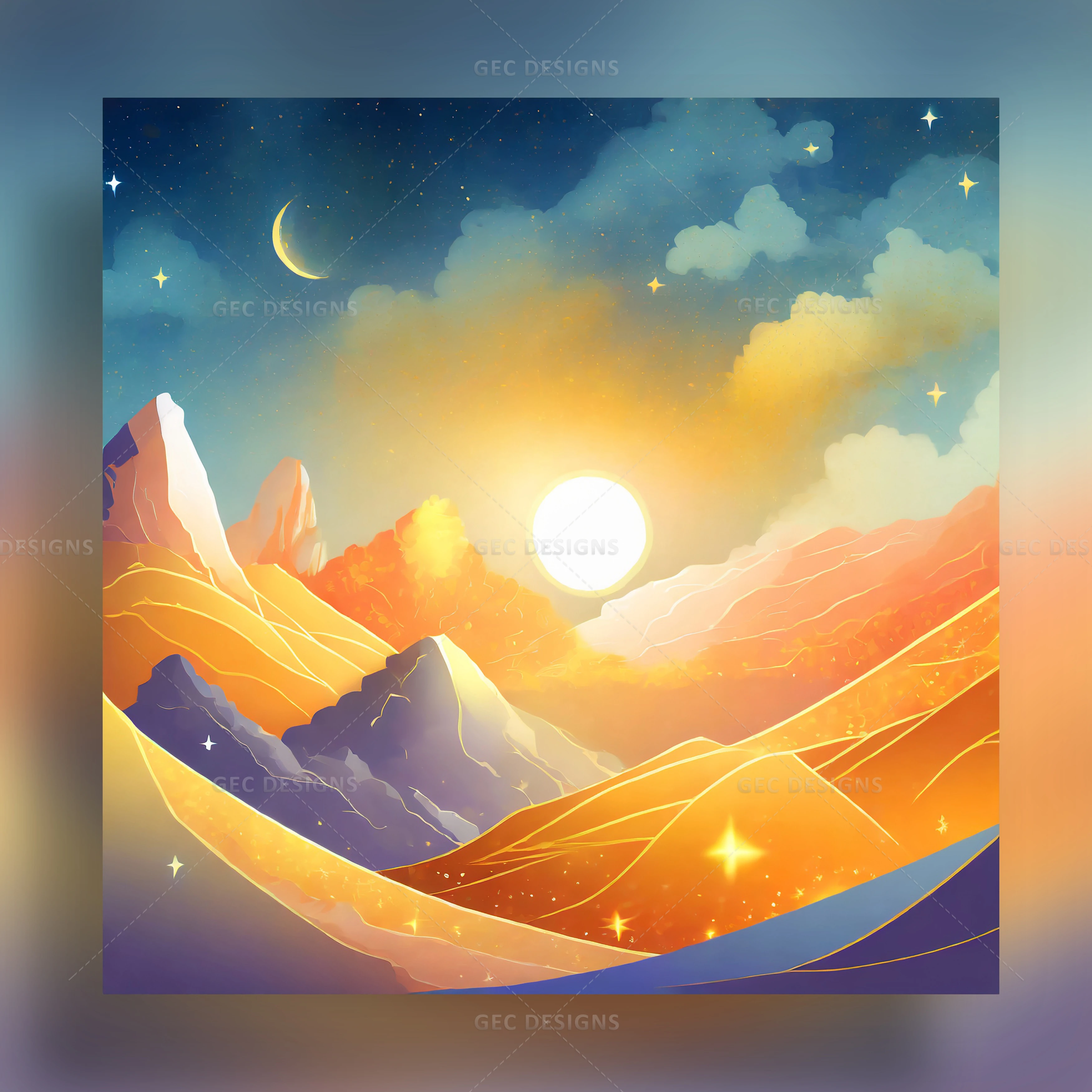 Fantasy Landscape digital illustration background natural wallpaper ...