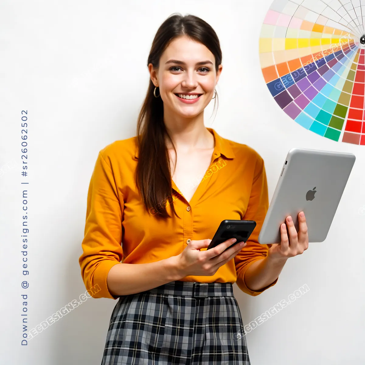 Female Graphic designer with iPad image - GEC Designs