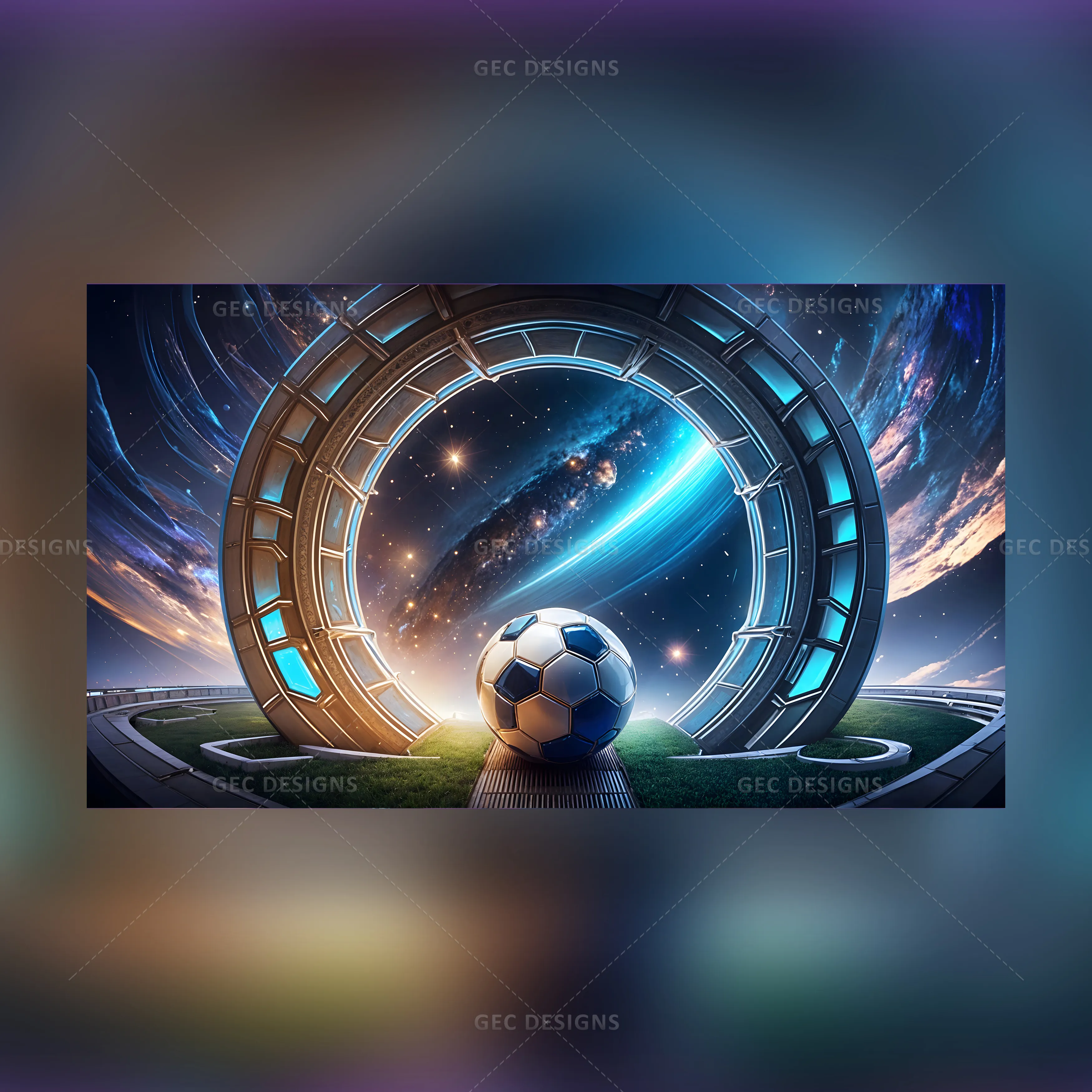 Football AI Generated wallpaper, football comes from the galaxy through ...