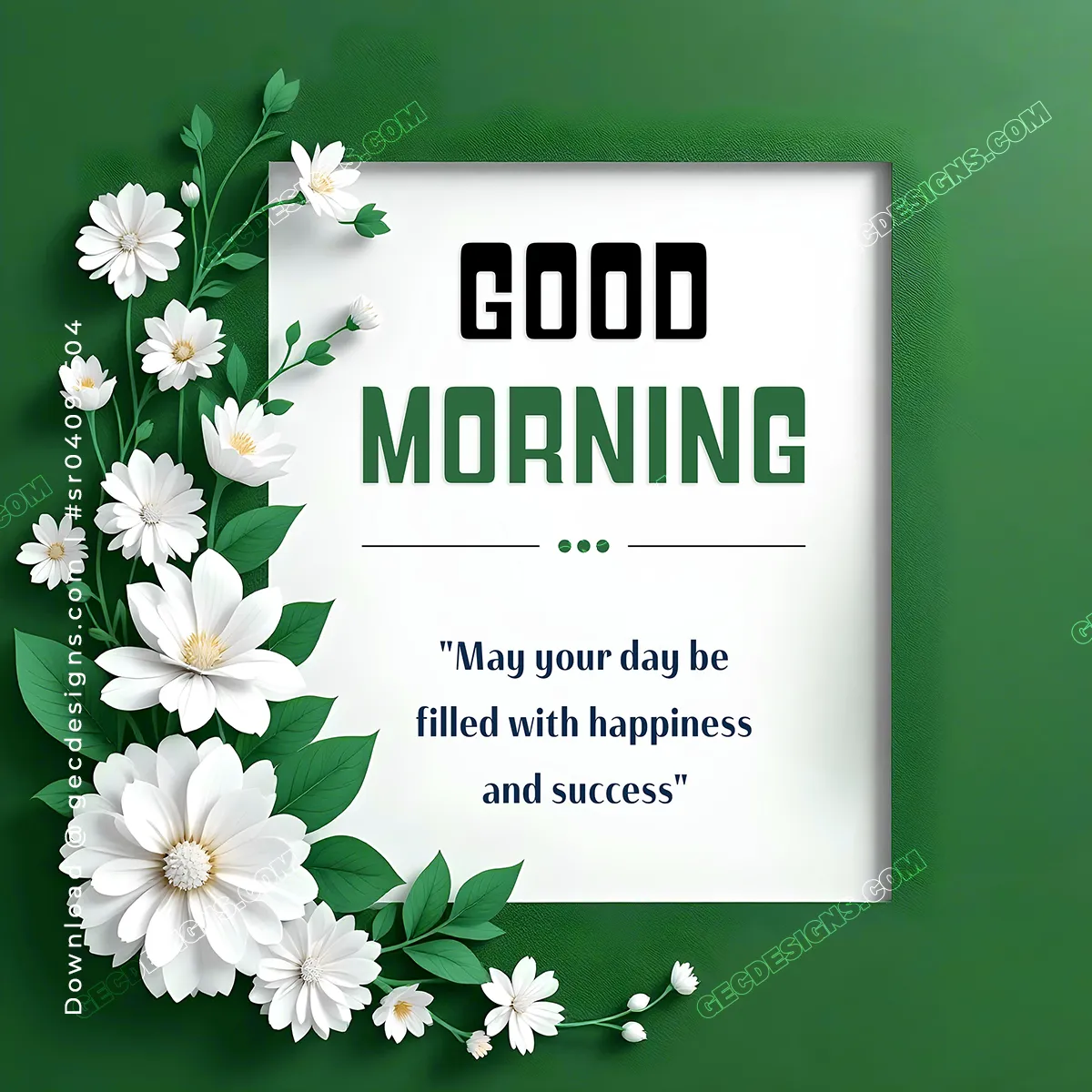 Fresh Floral Good Morning Image with Positive Wishes - GEC Designs