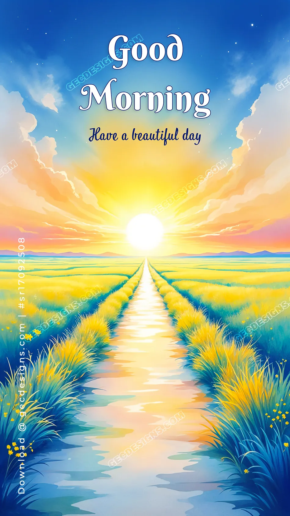 Good Morning Image with Sunrise and Nature Path for Beautiful Day ...